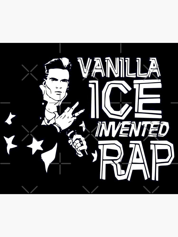"Vanilla Ice Invented Rap" Sticker by fontastic | Redbubble