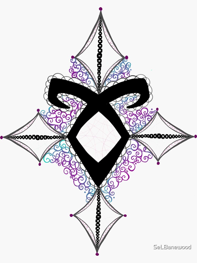 "Angelic Rune Bi Pride" Sticker for Sale by SeLBanewood | Redbubble