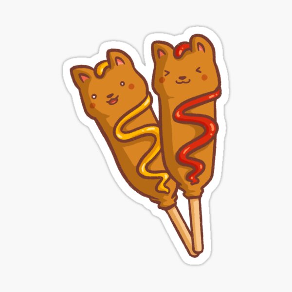 "Corn Dogs" Sticker for Sale by mschibious | Redbubble