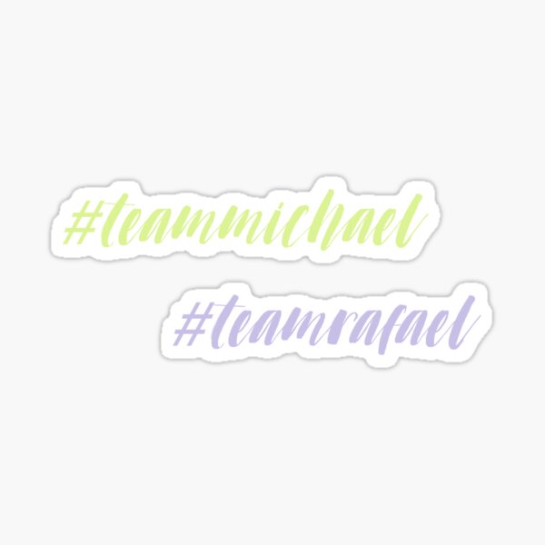 "team michael/rafael" Sticker for Sale by Rusty07 | Redbubble