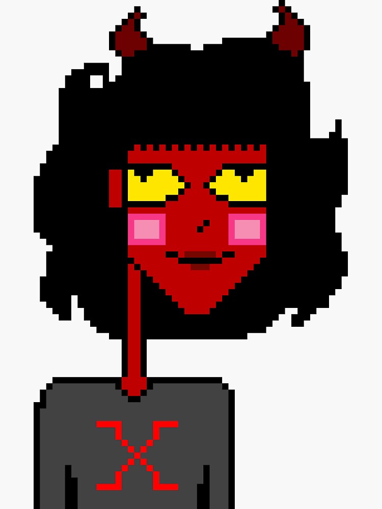 "pixel demon girl" Sticker by salihadoesart | Redbubble