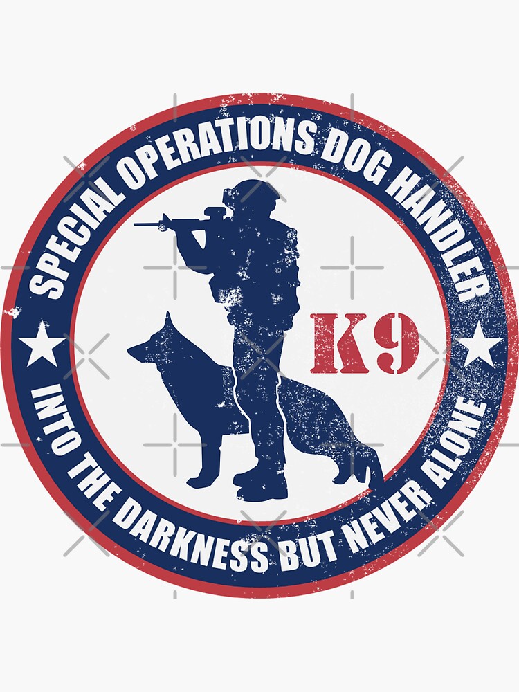 "K9 - Special Operations Dog Handler (distressed)" Sticker for Sale by ...
