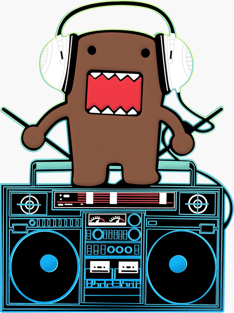 "Domo Kun - DJ Domo" Sticker for Sale by CurbBazooka | Redbubble