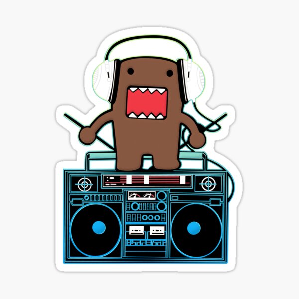 "Domo Kun - DJ Domo" Sticker for Sale by CurbBazooka | Redbubble
