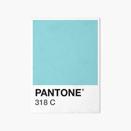 "Pantone Blue 318 C" Art Board Print for Sale by lilywonng | Redbubble