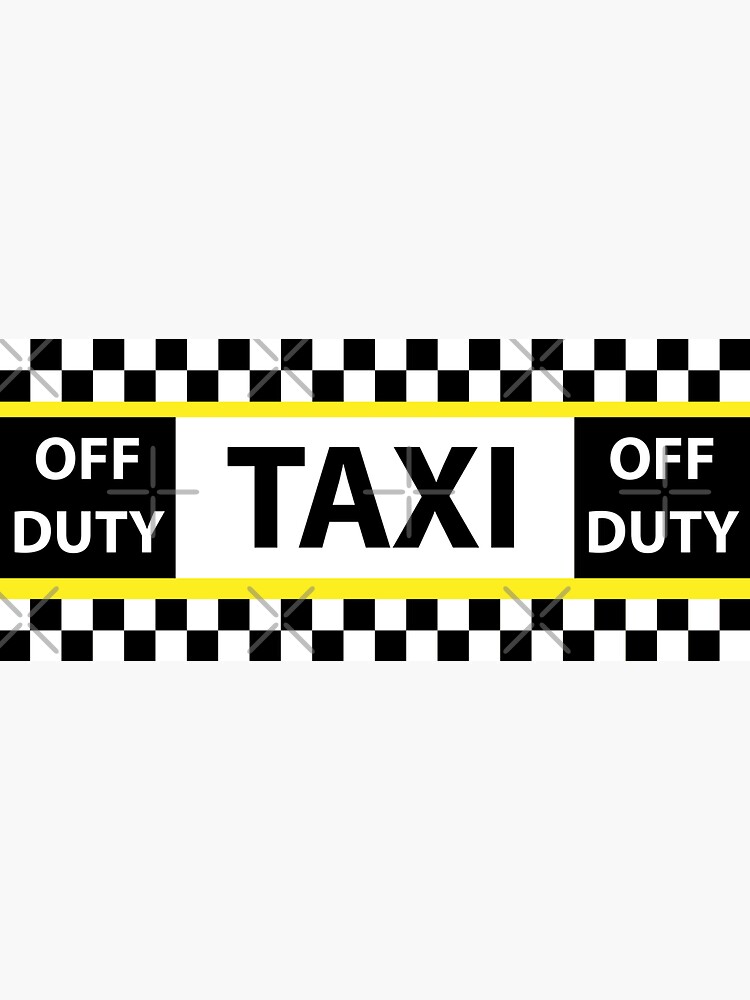 "New York Yellow Taxi Cab Off Duty" Sticker for Sale by CreativeBridge ...