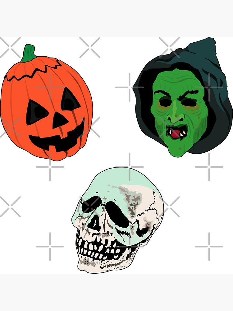 "Silver Shamrock Mask Set" Magnet by Jakmalone | Redbubble