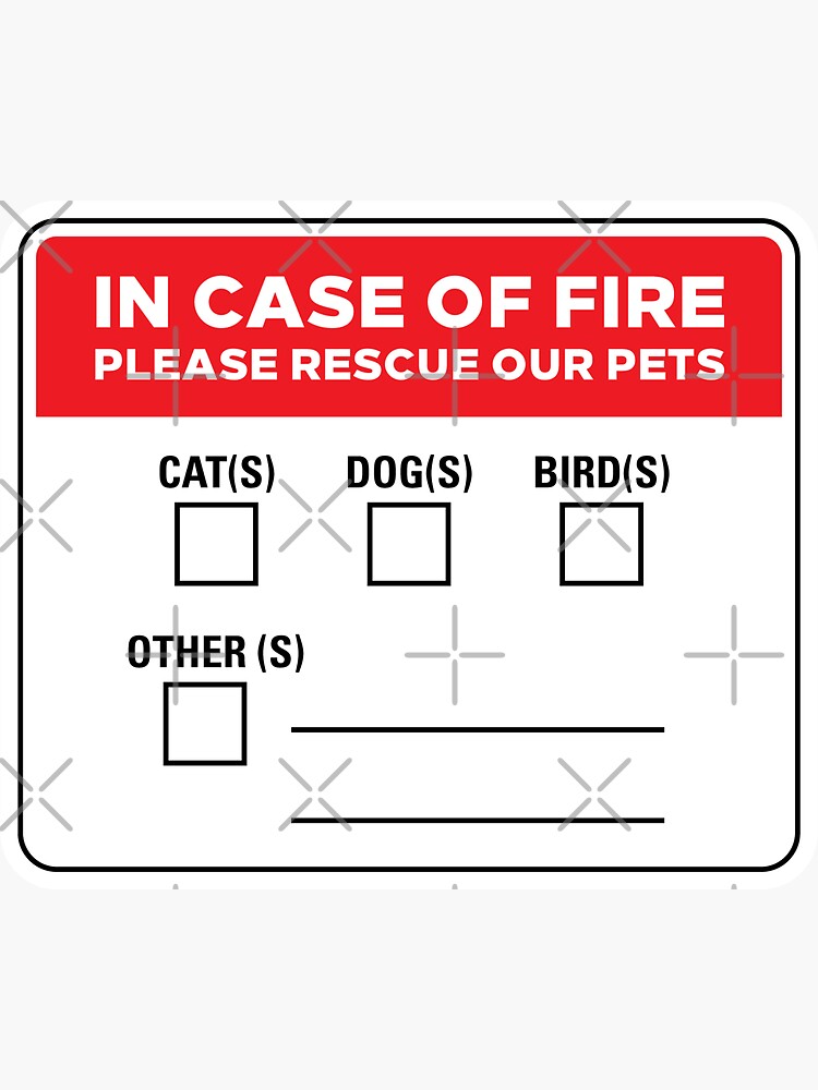 "Fire Pet Rescue Sticker" Sticker by keplercat | Redbubble