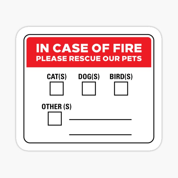 "Fire Pet Rescue Sticker" Sticker by keplercat | Redbubble