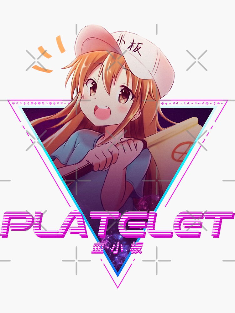 "Cells at Work! (Platelet Aesthetic)" Sticker for Sale by Waifu-Dope ...