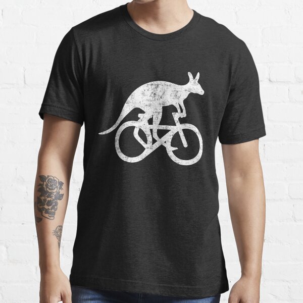 "Kangaroo Riding Bicycle Funny Sport Motivation Training Gift" T-shirt ...