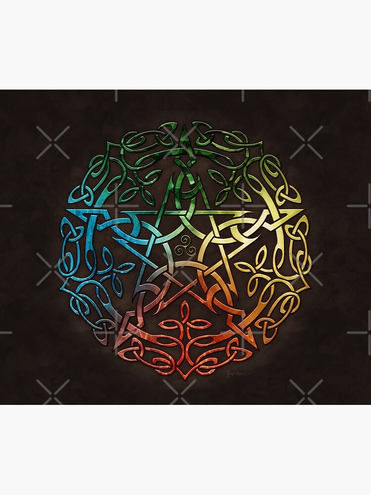 "Elemental Celtic Knotwork Pentacle" Throw Blanket for Sale by ...