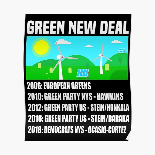 "Green New Deal Political History Timeline (version 1)" Poster by cnkna ...