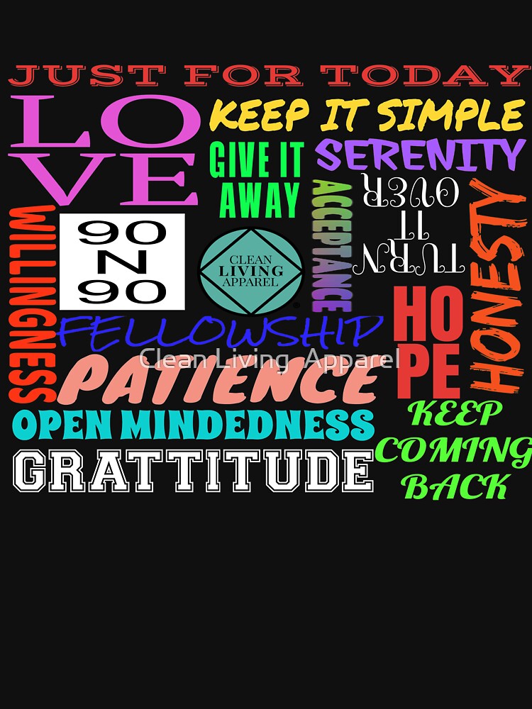 "Spiritual Principles of 12 Step Recovery Program NA AA " T-shirt for ...