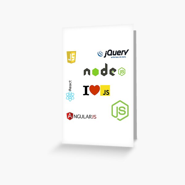 "javascript ecosystem nodejs jquery" Greeting Card by yourgeekside ...