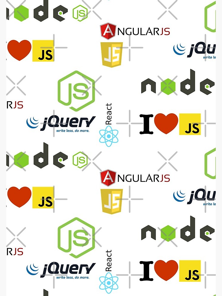 "javascript ecosystem nodejs jquery" Spiral Notebook for Sale by ...