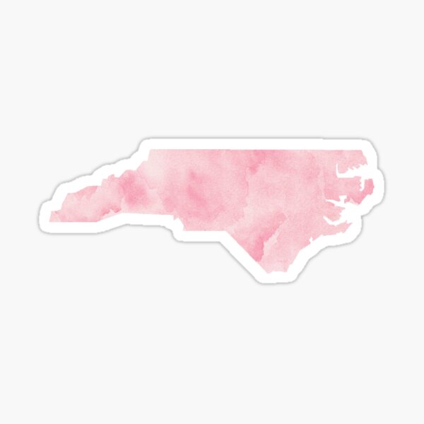 "north carolina, pink" Sticker for Sale by idollia | Redbubble