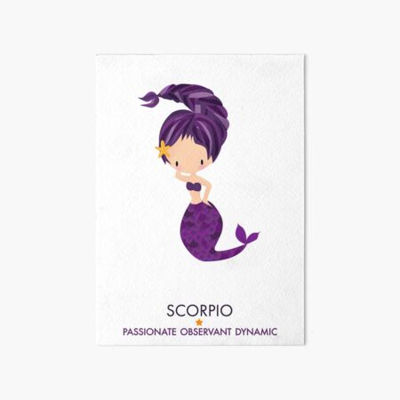 "Zodiac Mermaid - Scorpio" Art Board Print by ikigaicreations | Redbubble