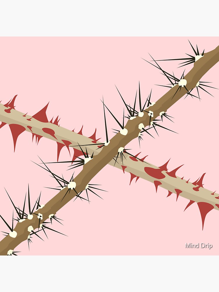 "Thorns and Spikes" Sticker by MrMindDrip | Redbubble