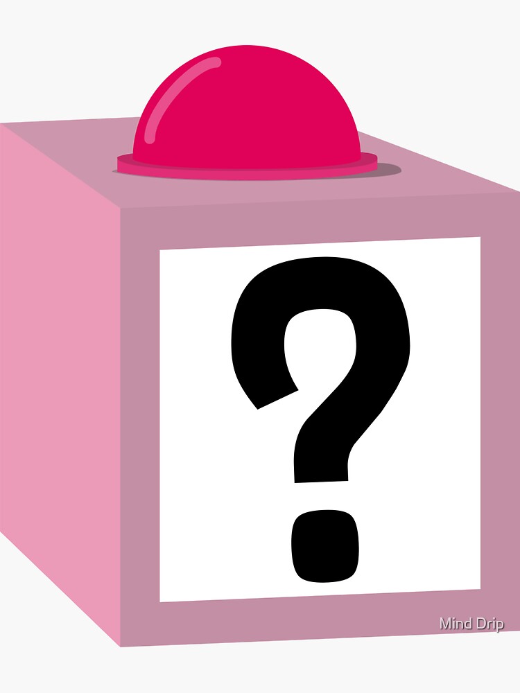 "Big Red Button" Sticker by MrMindDrip | Redbubble