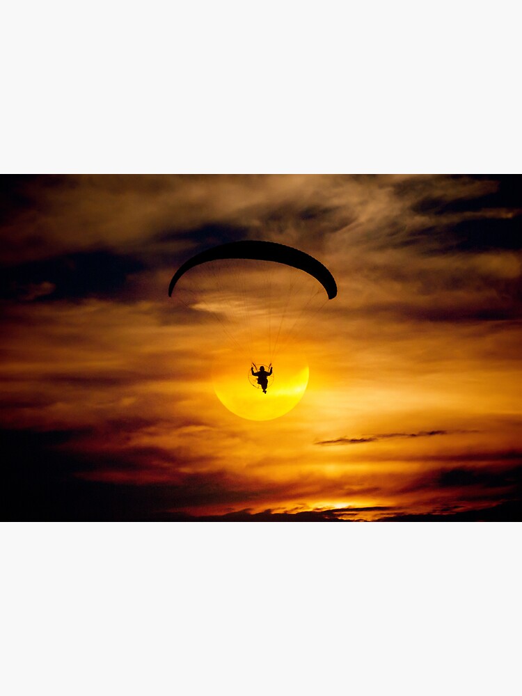 "Paramotor Sunset" Sticker for Sale by Stars999 | Redbubble
