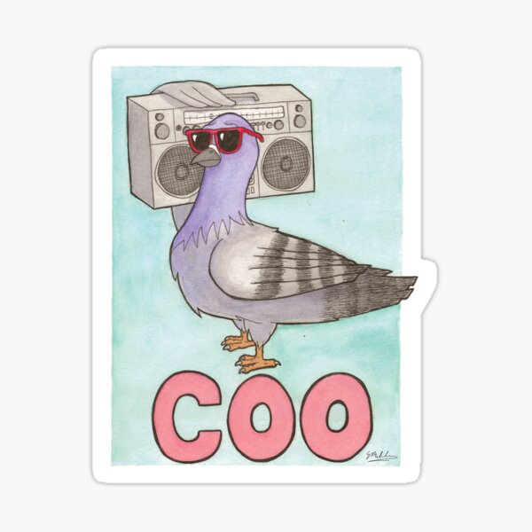 "Coo" Sticker for Sale by PoorlyDrawn | Redbubble