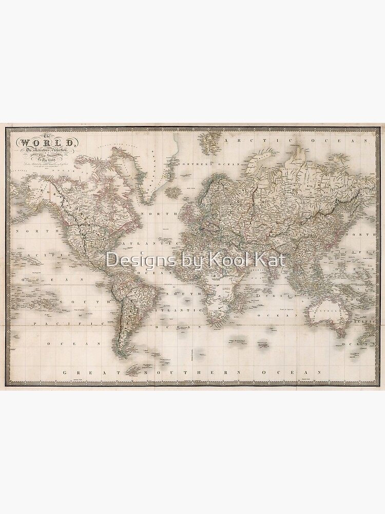 "Antique World Map Circa 1837" Poster by Framerkat | Redbubble