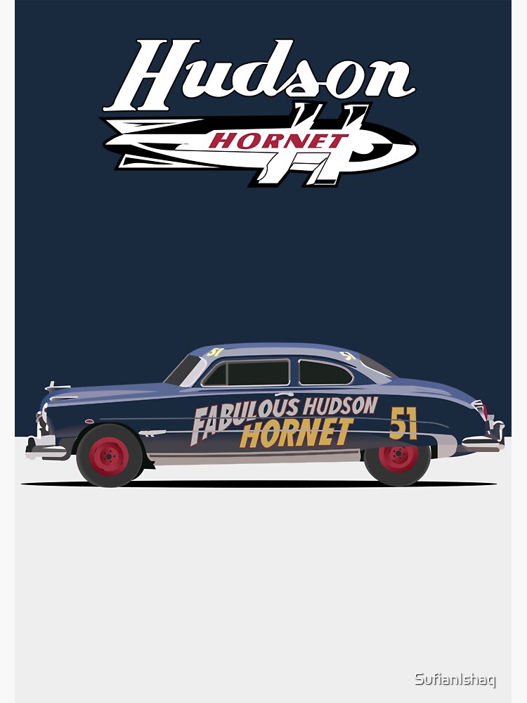 "Hudson Hornet Illustration" Sticker for Sale by SufianIshaq | Redbubble
