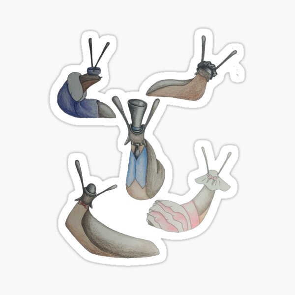 "Slugs in fancy dress" Sticker for Sale by Shawna Christian | Redbubble