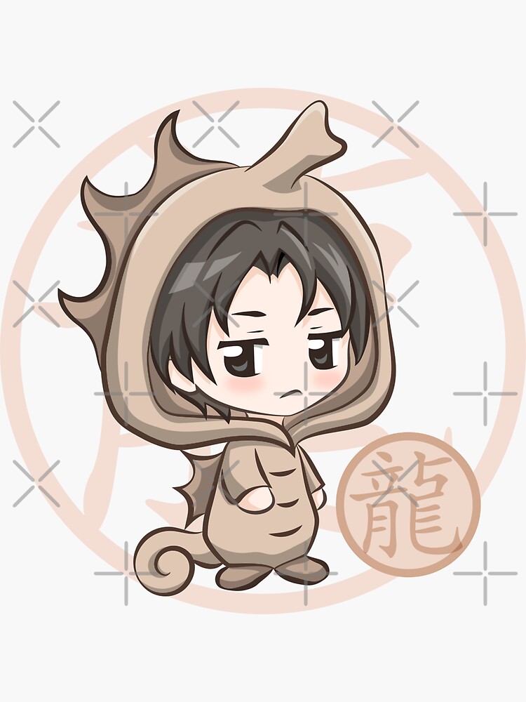 "Cute Chibi Hatori Dragon Zodiac Fruits Basket" Sticker for Sale by ...