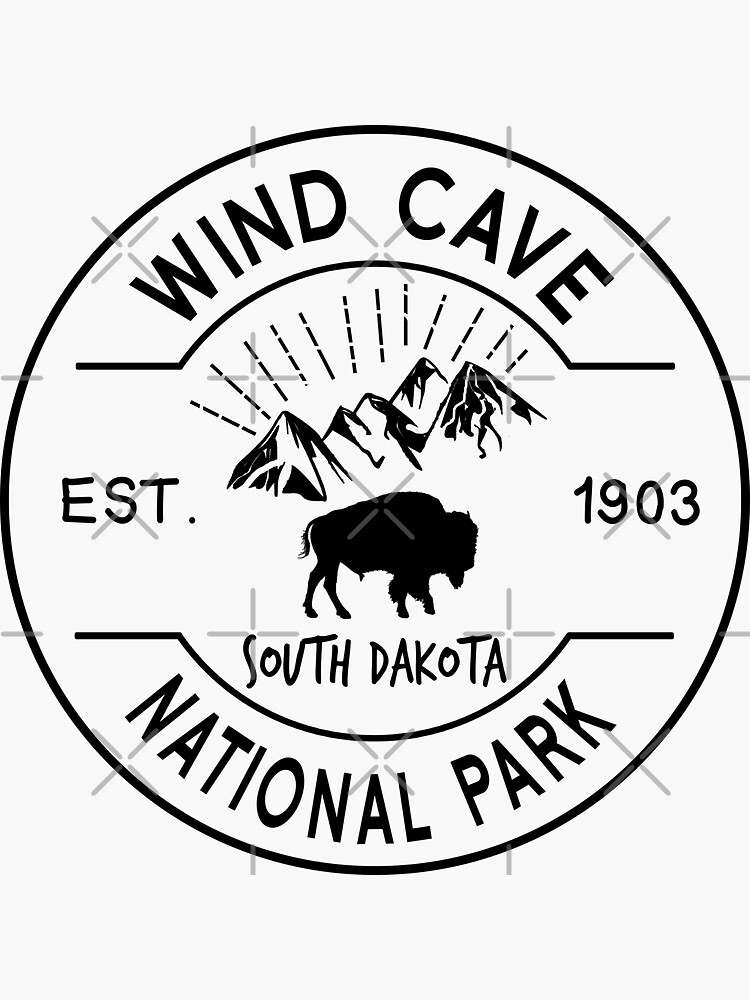 "Wind Cave National Park South Dakota" Sticker by STdesigns | Redbubble