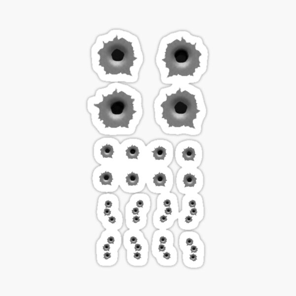 Bullet Hole Stickers | Redbubble