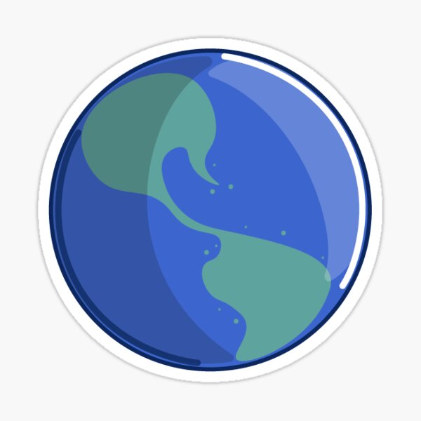 "Planet Earth" Sticker by BenjiDesign | Redbubble