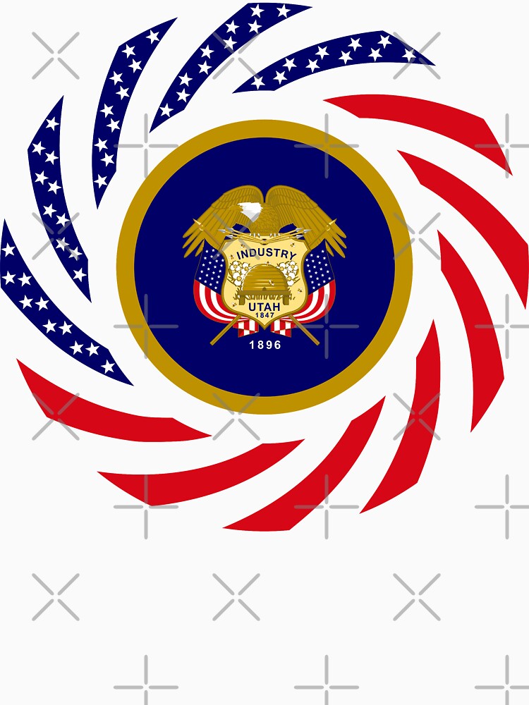"Utah Murican Patriot Flag Series" T-shirt by carbonfibreme | Redbubble