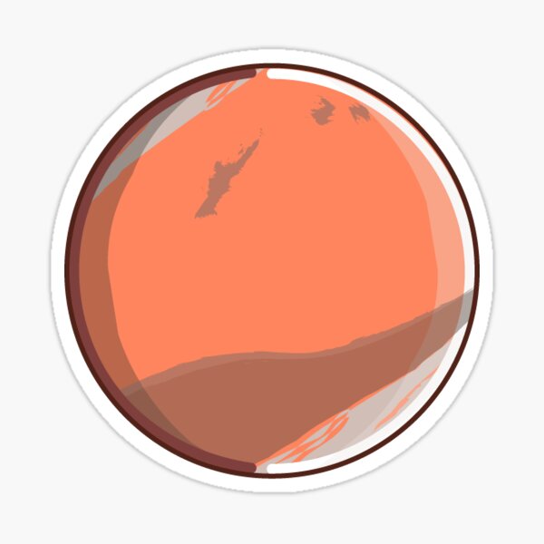 "Planet Mars" Sticker for Sale by BenjiDesign | Redbubble