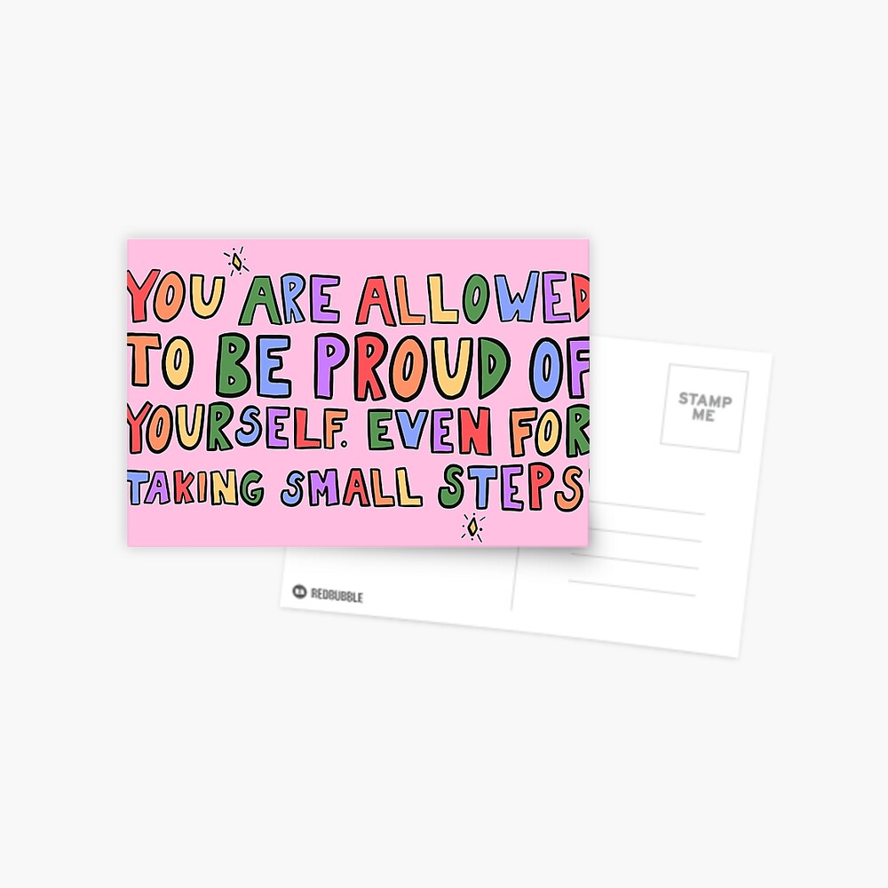 "You're Allowed To Be Proud" Postcard by crystaldraws | Redbubble