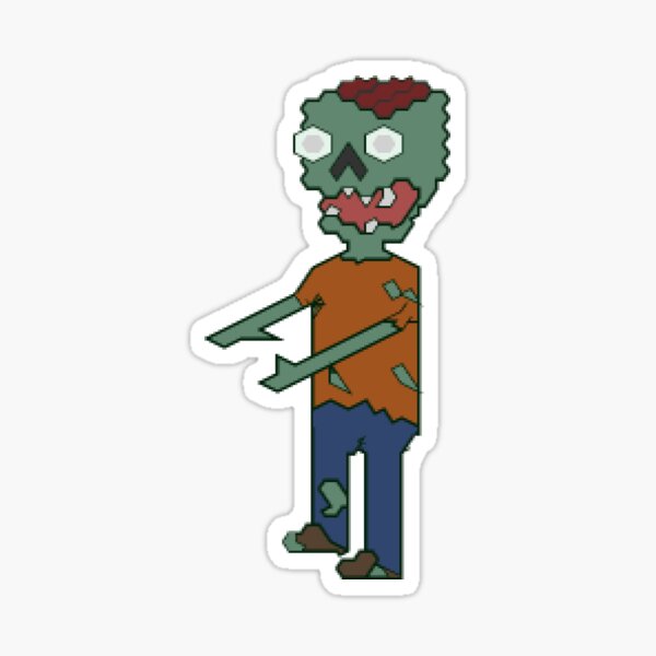 "Pixel Zombie" Sticker by wagnerps | Redbubble