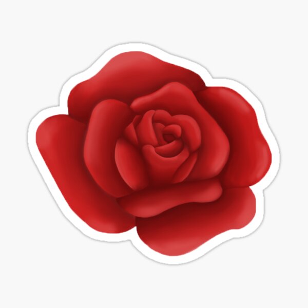 "Digital Red Rose" Sticker for Sale by ArtsyJulez | Redbubble