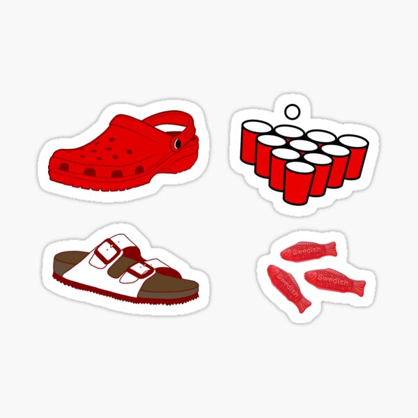 "Red Sticker Pack" Sticker for Sale by schoolsbysammi | Redbubble