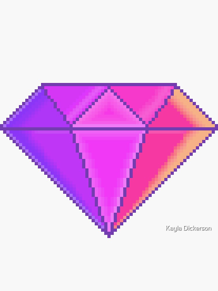 "Pixel Art Crystal" Sticker for Sale by KaylaDickerson | Redbubble