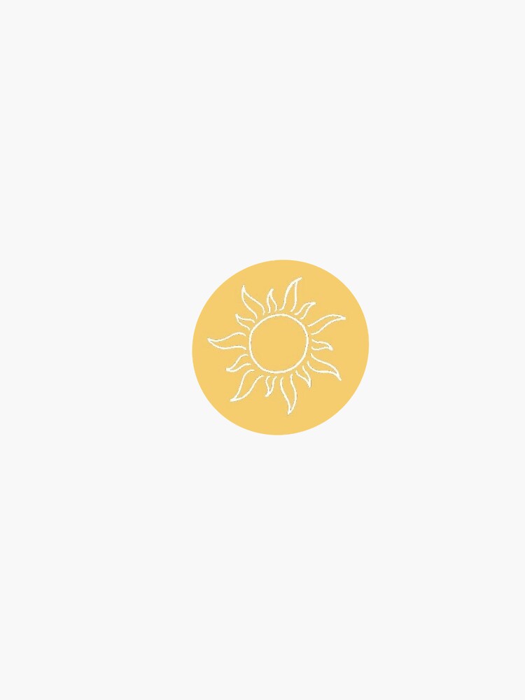 "pretty yellow sun aesthetic sticker sunny happy vsco" Sticker by ...