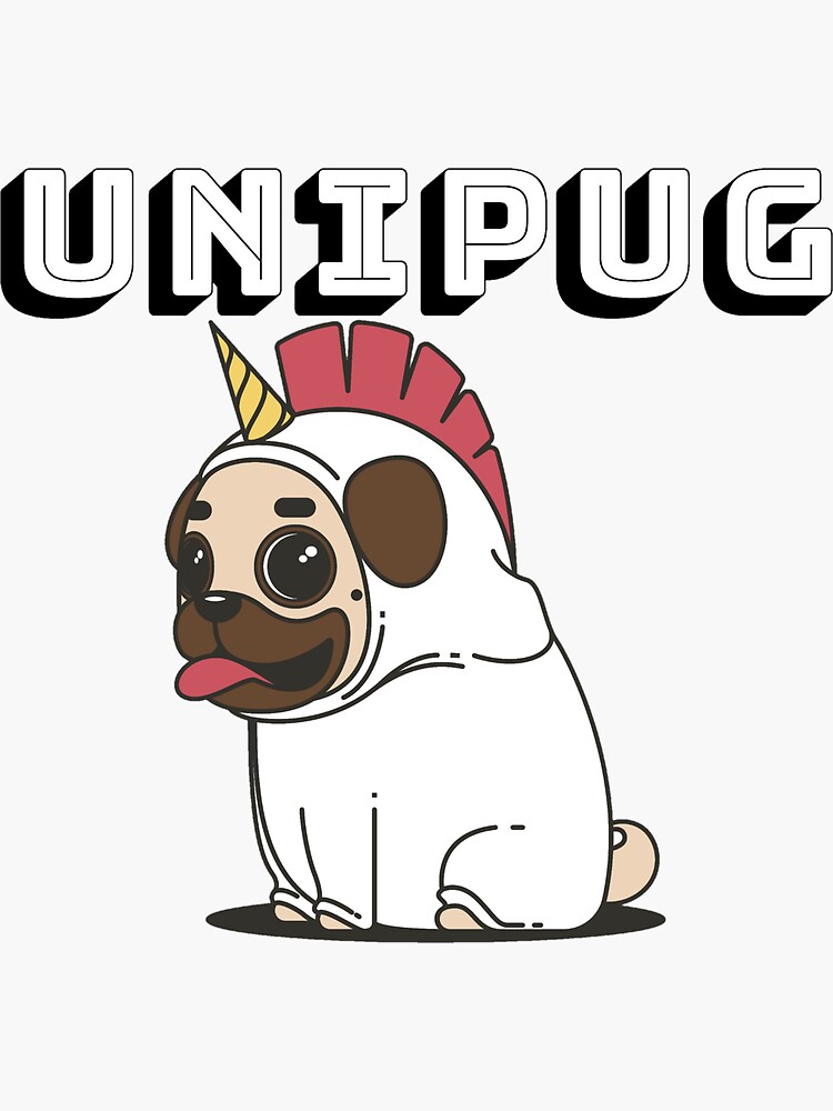 "UNIPUG" Sticker for Sale by WeMadeOurWorld | Redbubble