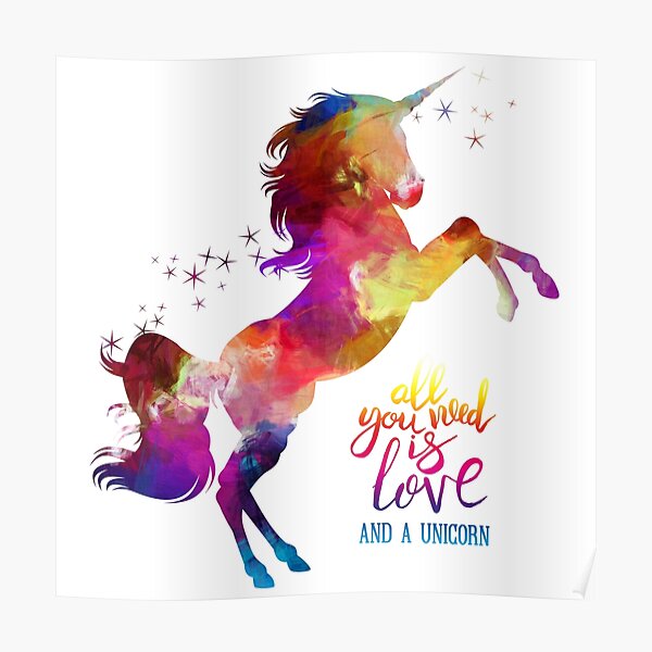 Póster «Unicornio salvaje: todo lo que necesitas es amor» de Amanda ...