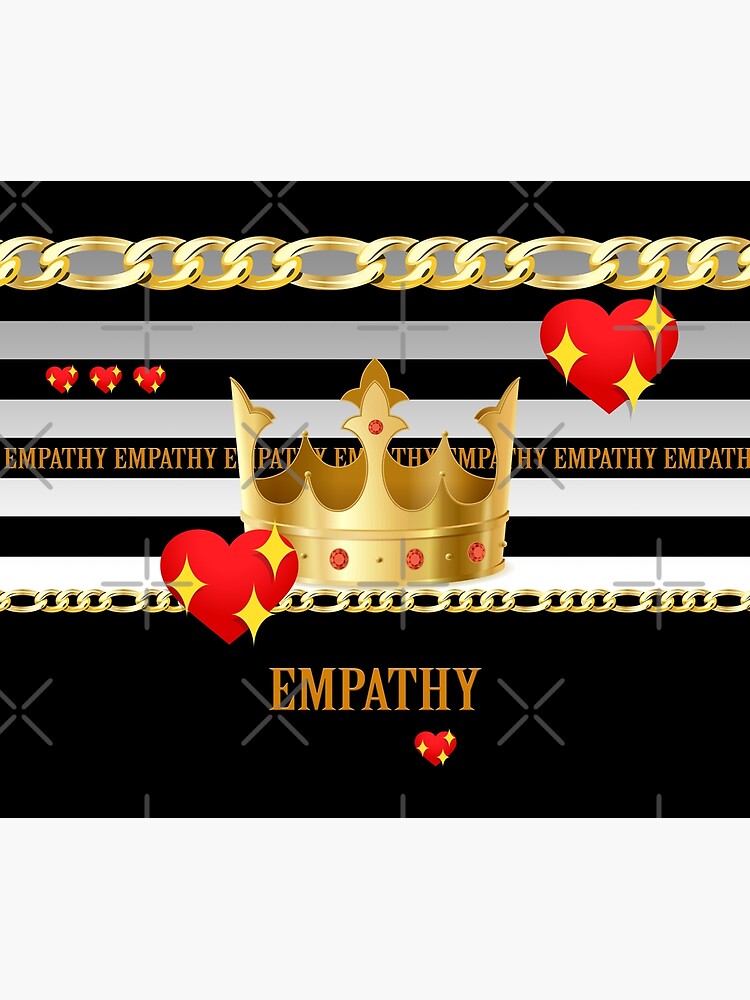 "Empathy with heart and crown, precious gold chain, feeling, gifts for ...