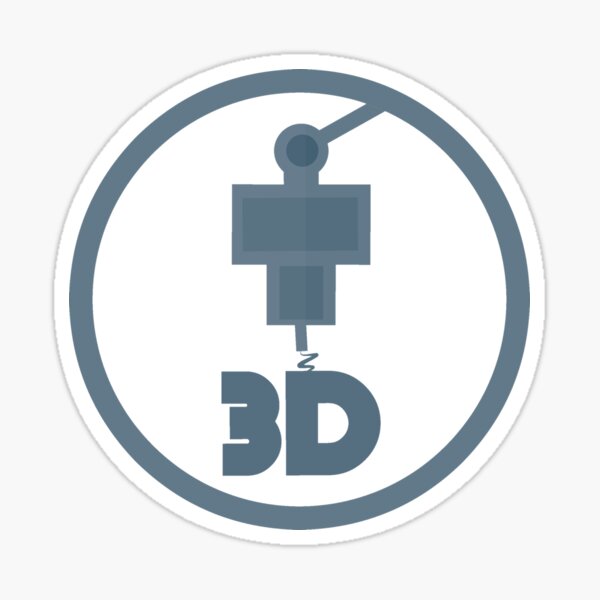 "3D printer emblem" Sticker by WeMadeOurWorld | Redbubble