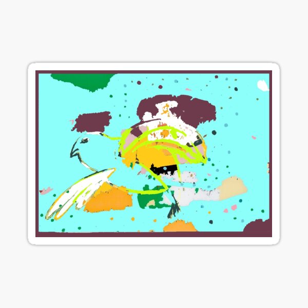 "COMMUNICATING WITH FLYING FORMS" Sticker for Sale by vickma | Redbubble