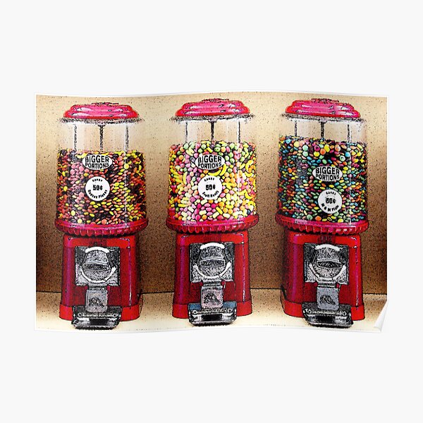 "Gumball Machines" Poster for Sale by wingsdomain | Redbubble