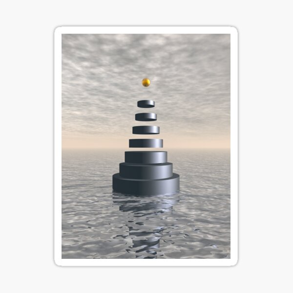 "Conical Abstract" Sticker for Sale by perkinsdesigns | Redbubble