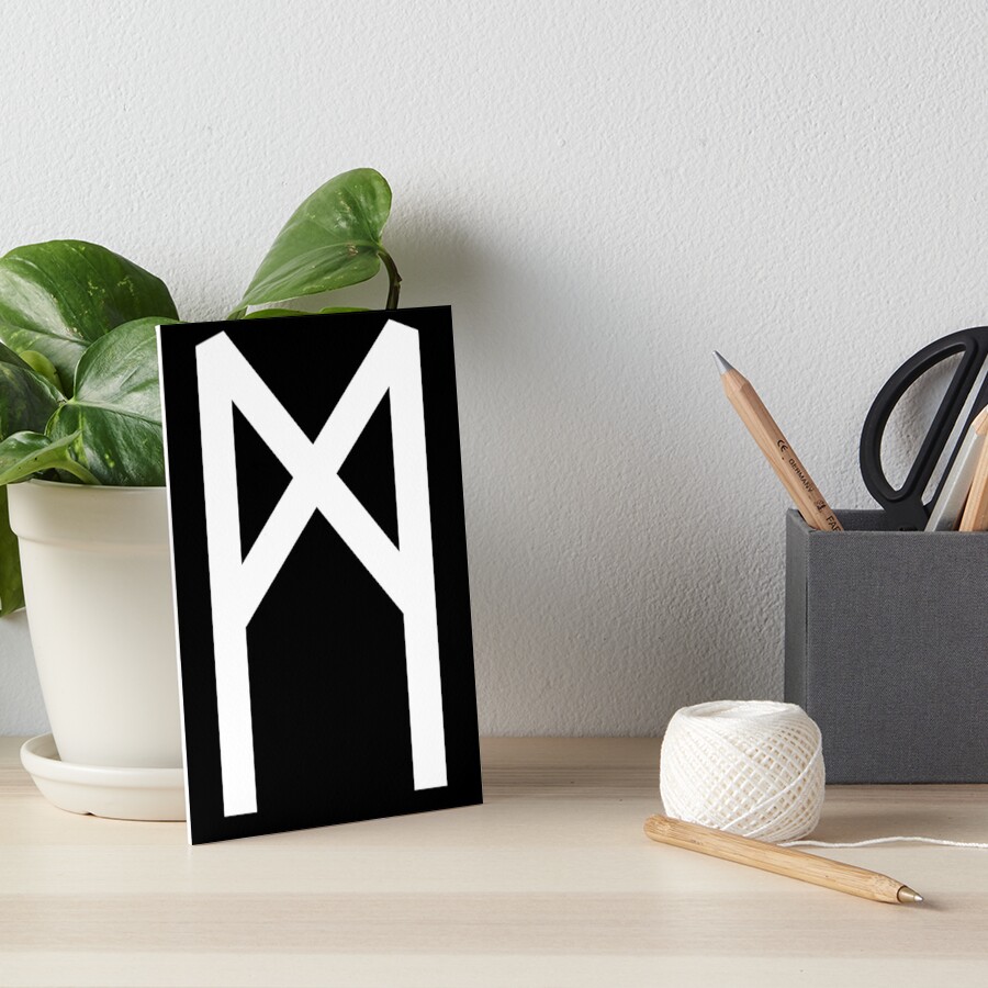 "Mannaz / Manaz-Rune: Elder Futhark." Galeriedruck von raven-stone ...