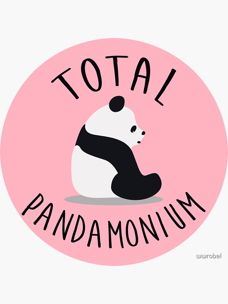"Total Pandamonium" Sticker by wwrobel | Redbubble